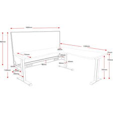 Boost Static Corner Workstation (Non -Adjustable)