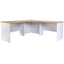 Corner Desks | Logan Corner Workstation - Oak/White | Elite Office ...