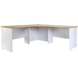 Corner Desks | Logan Corner Workstation - Oak/White | Elite Office ...