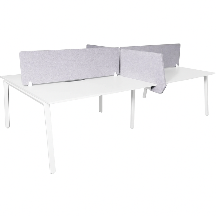 Daytona 4 Person Double Sided Workstation - With Screen + Side On ...