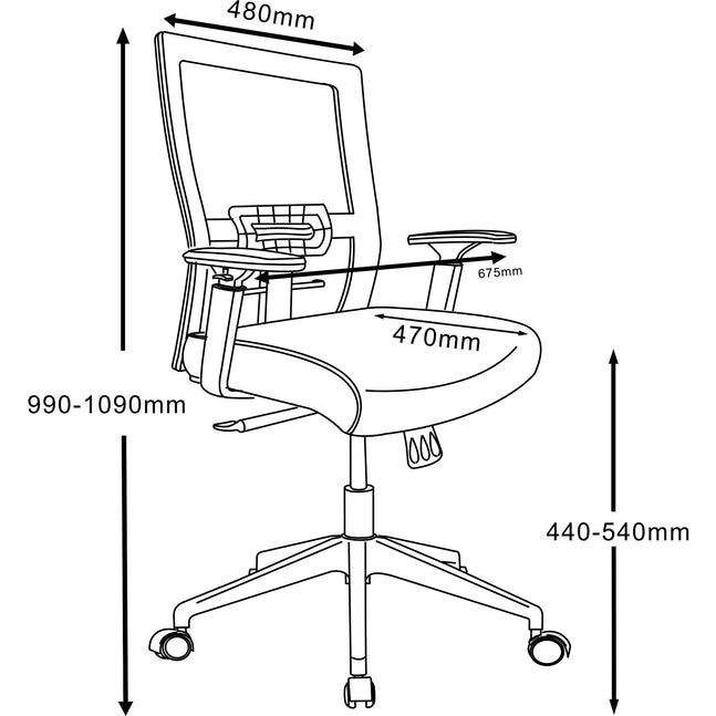 Office Chairs, Fully Ergonomic, Florida Range, Adjustable Lumbar Support