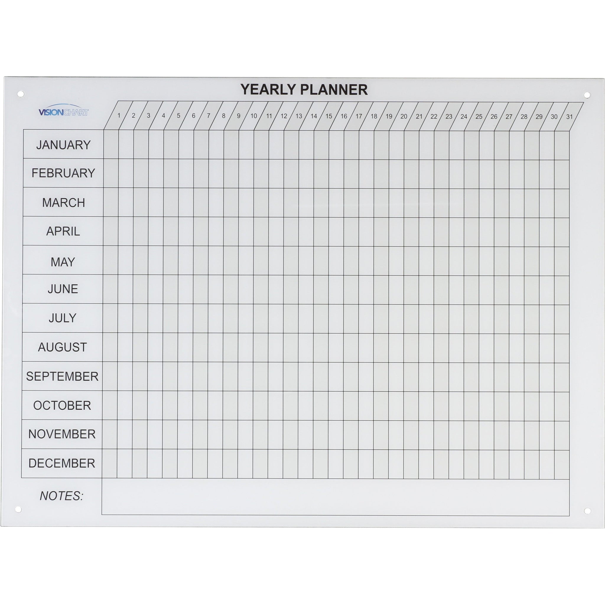 Glassboard Magnetic Year Planner | School, Conference, Office ...