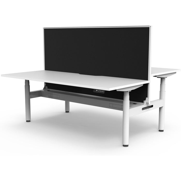 Round Legs Standing Desk Sit Stand Electric Desk Workstation Back to Back