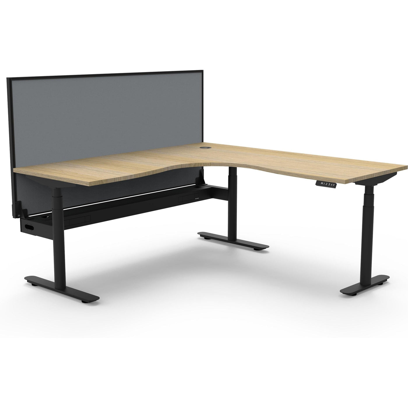 Round Legs Standing Desk Sit Stand Electric Desk Workstation Corner