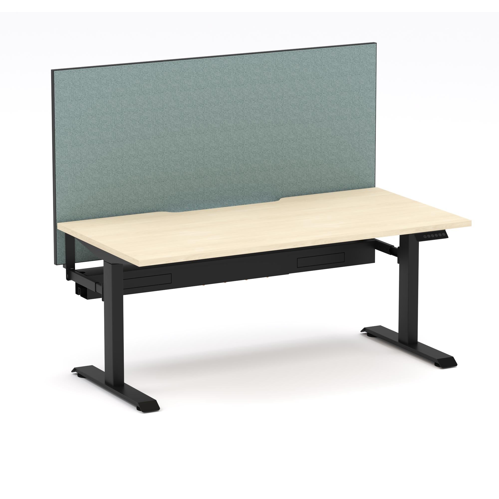 Montana Electric Standing Straight Workstation - With Sage Green Elite