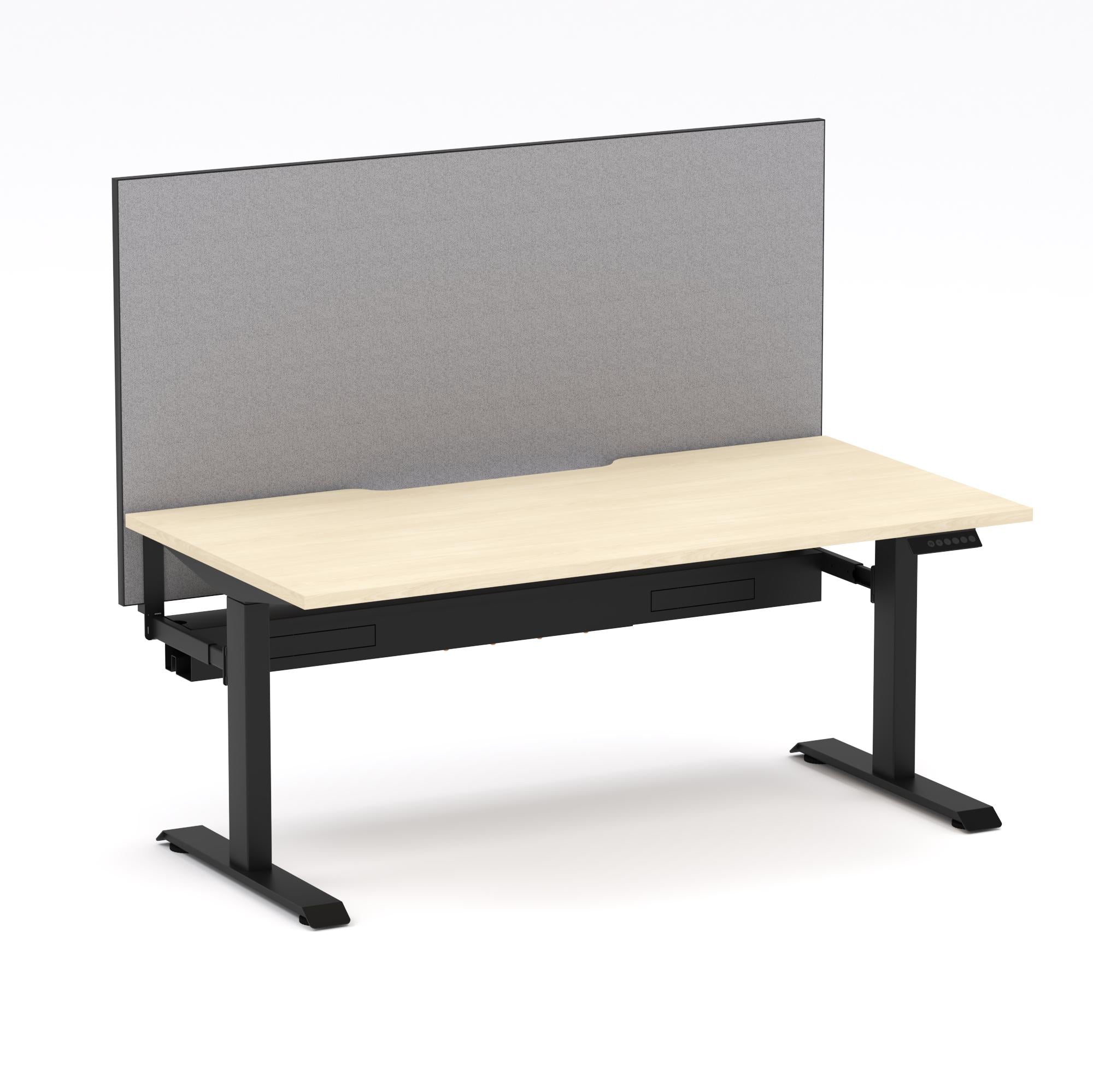 Montana Electric Standing Straight Workstation - With Smoke Grey Elite