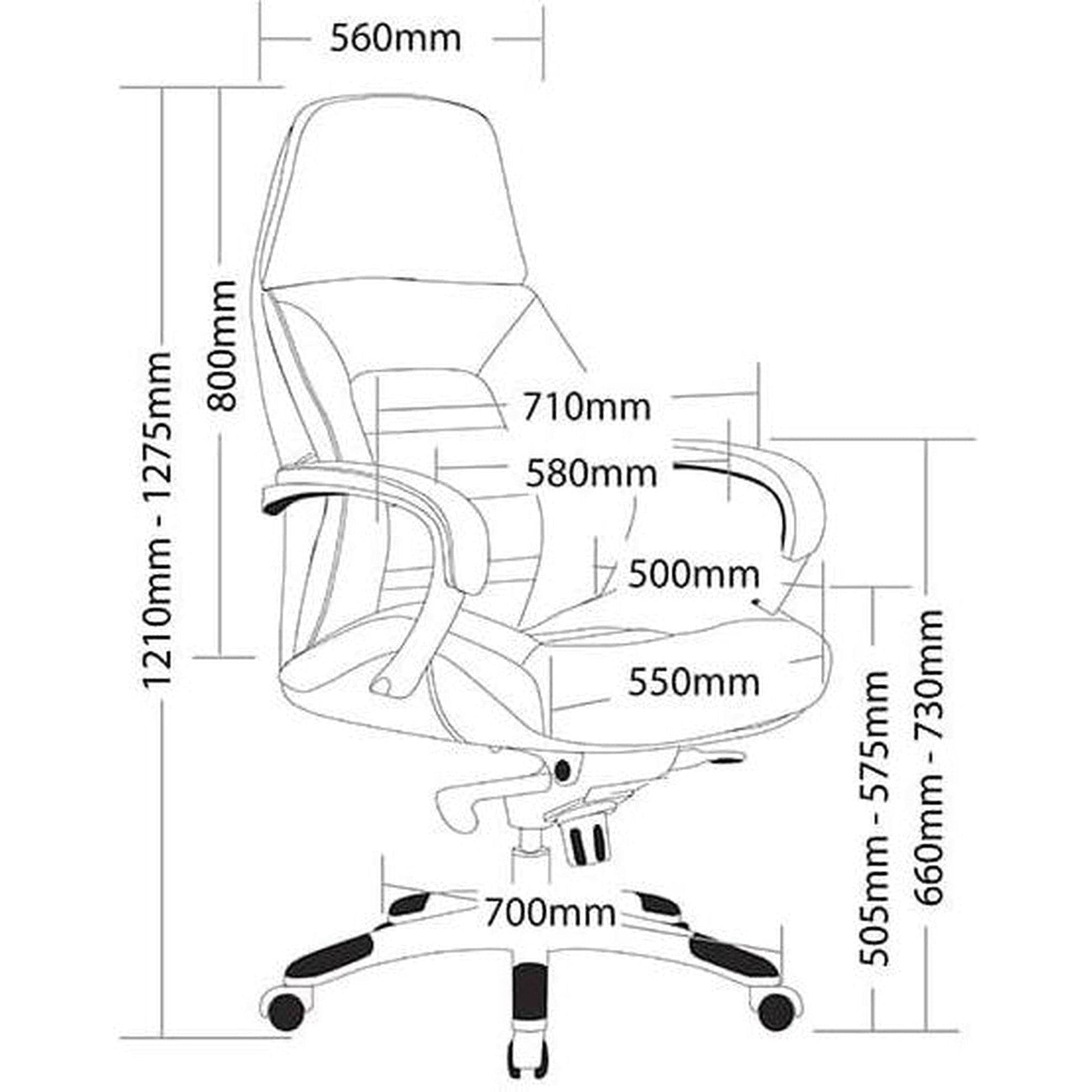 Boardroom Meeting Chair, Black Leather, Magnum Range, Style Ergonomics