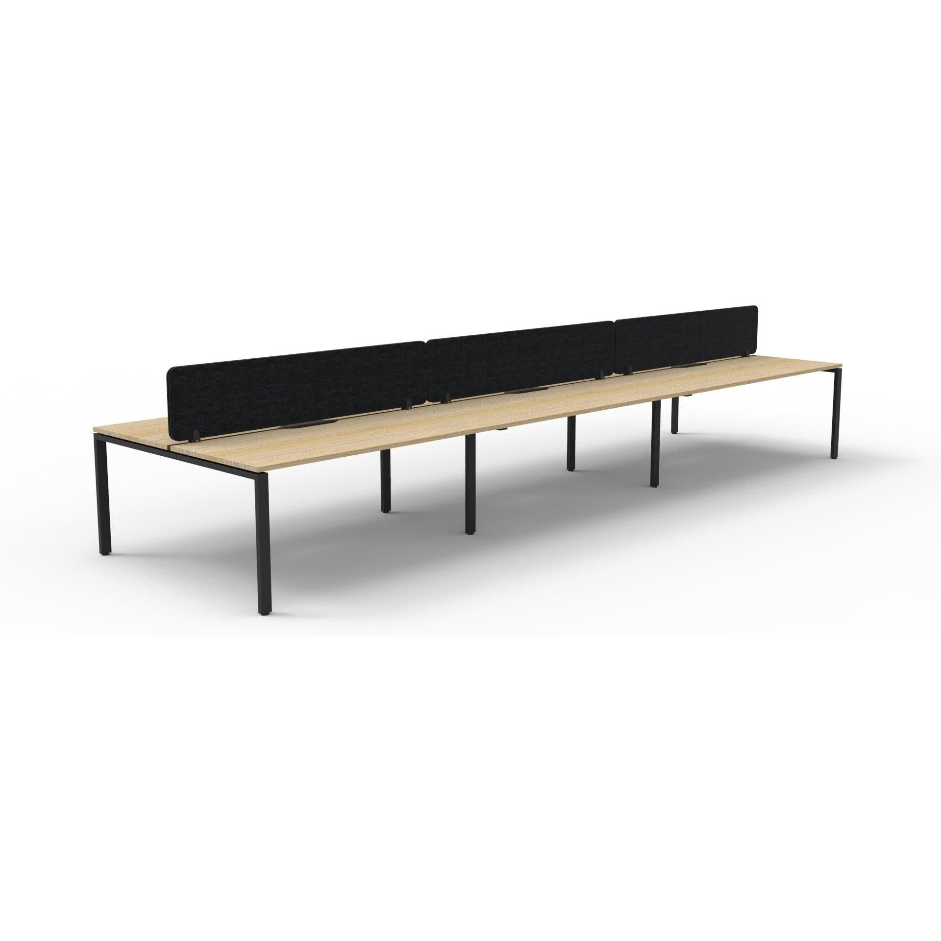 Infinity Back to Back Profile Leg Workstation - 6 Persons With Eco Pan
