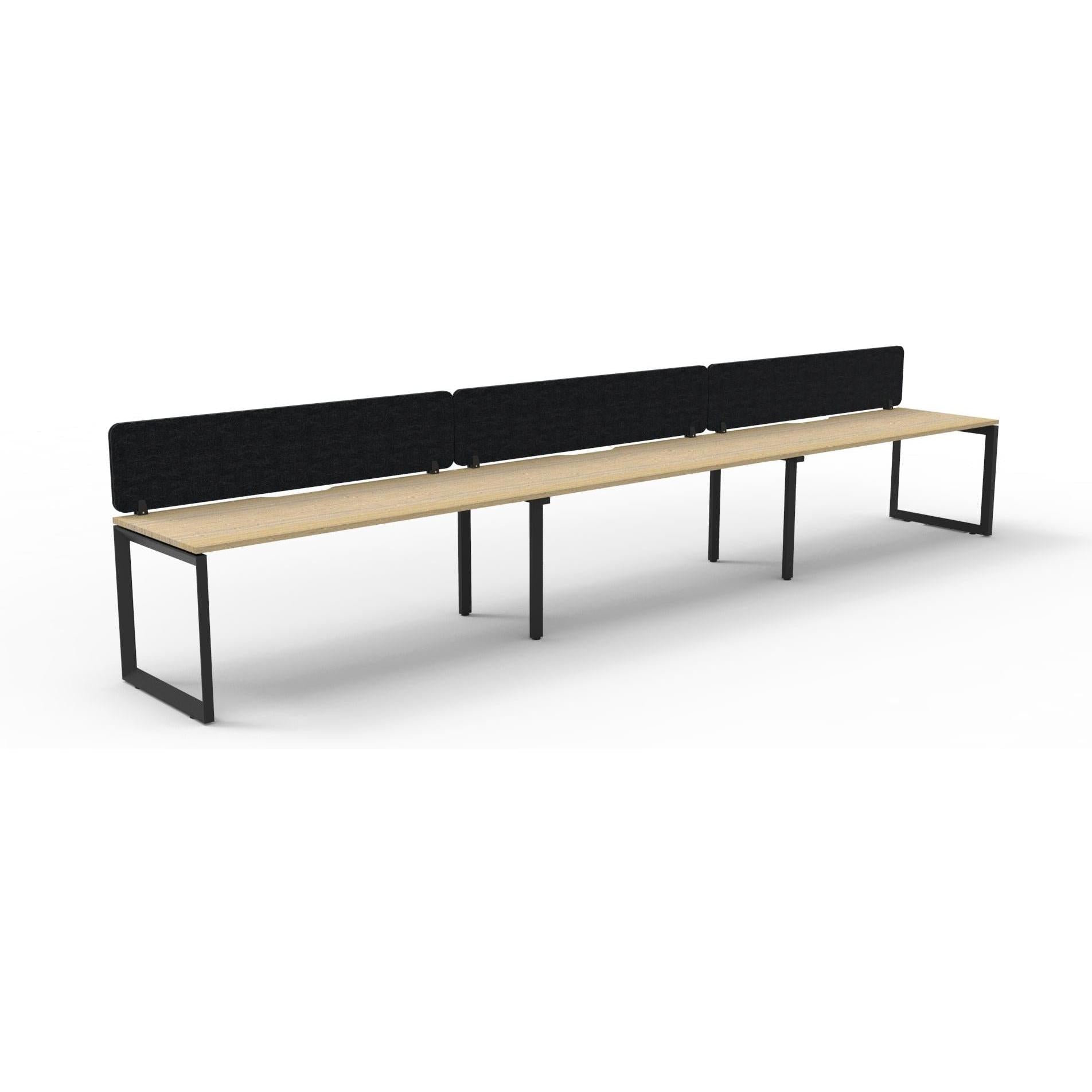 Infinity Single Sided Loop Leg Workstation - 3 Persons With Eco Panel