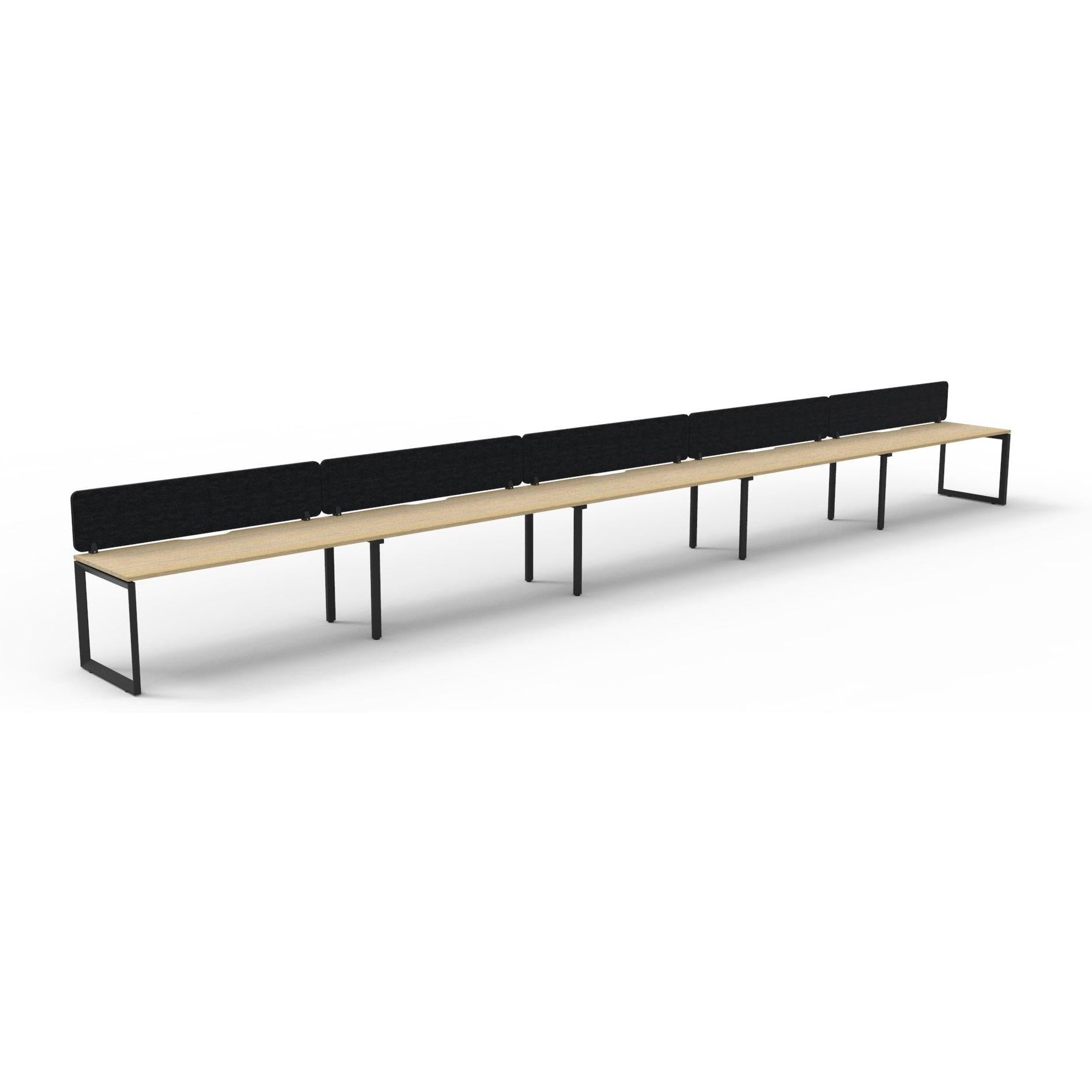 Infinity Single Sided Loop Leg Workstation - 5 Persons With Eco Panel
