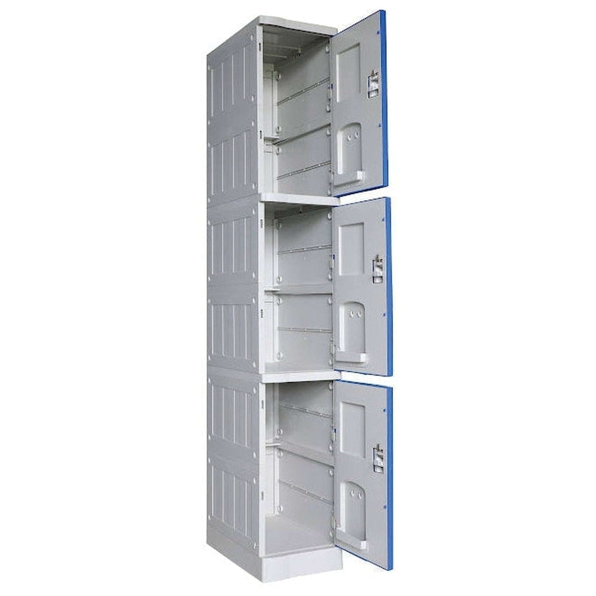 Steelco ABS Plastic Lockers 3 Door Single Bank