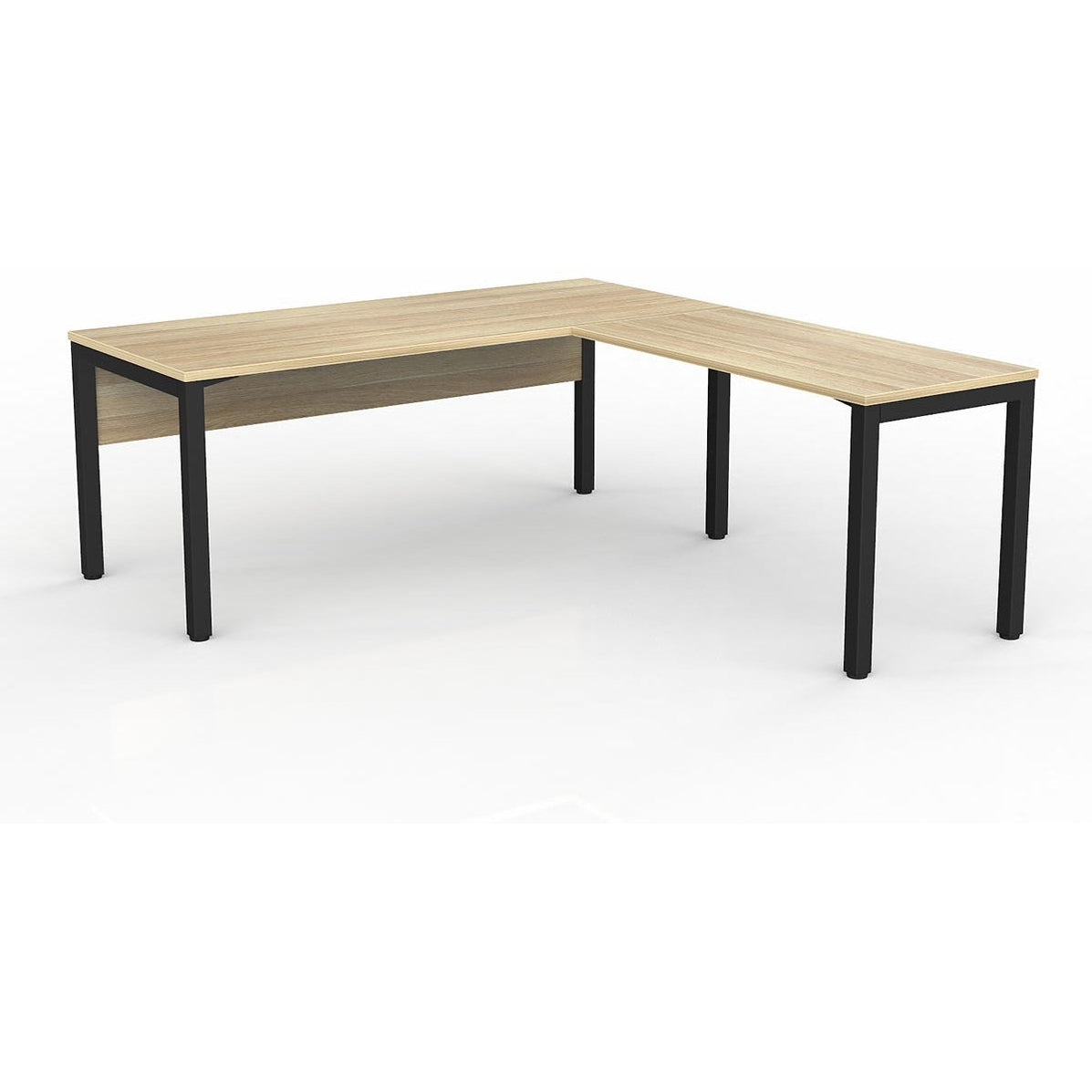 Axis Desk with Return and Modesty - New Oak Worktop