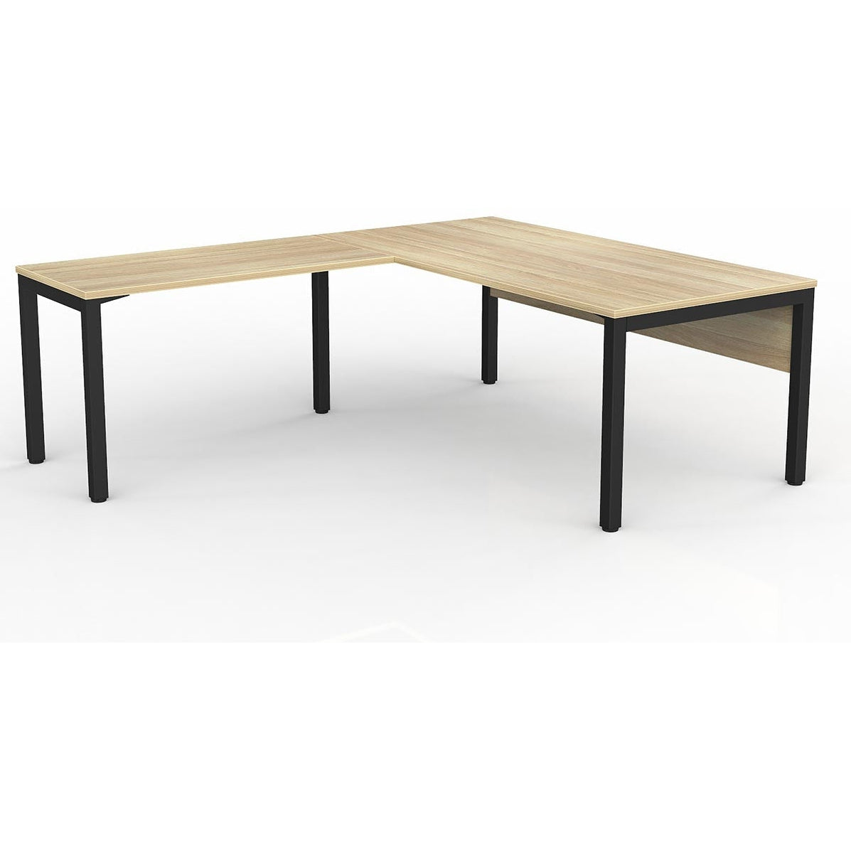 Axis Desk with Return and Modesty - New Oak Worktop