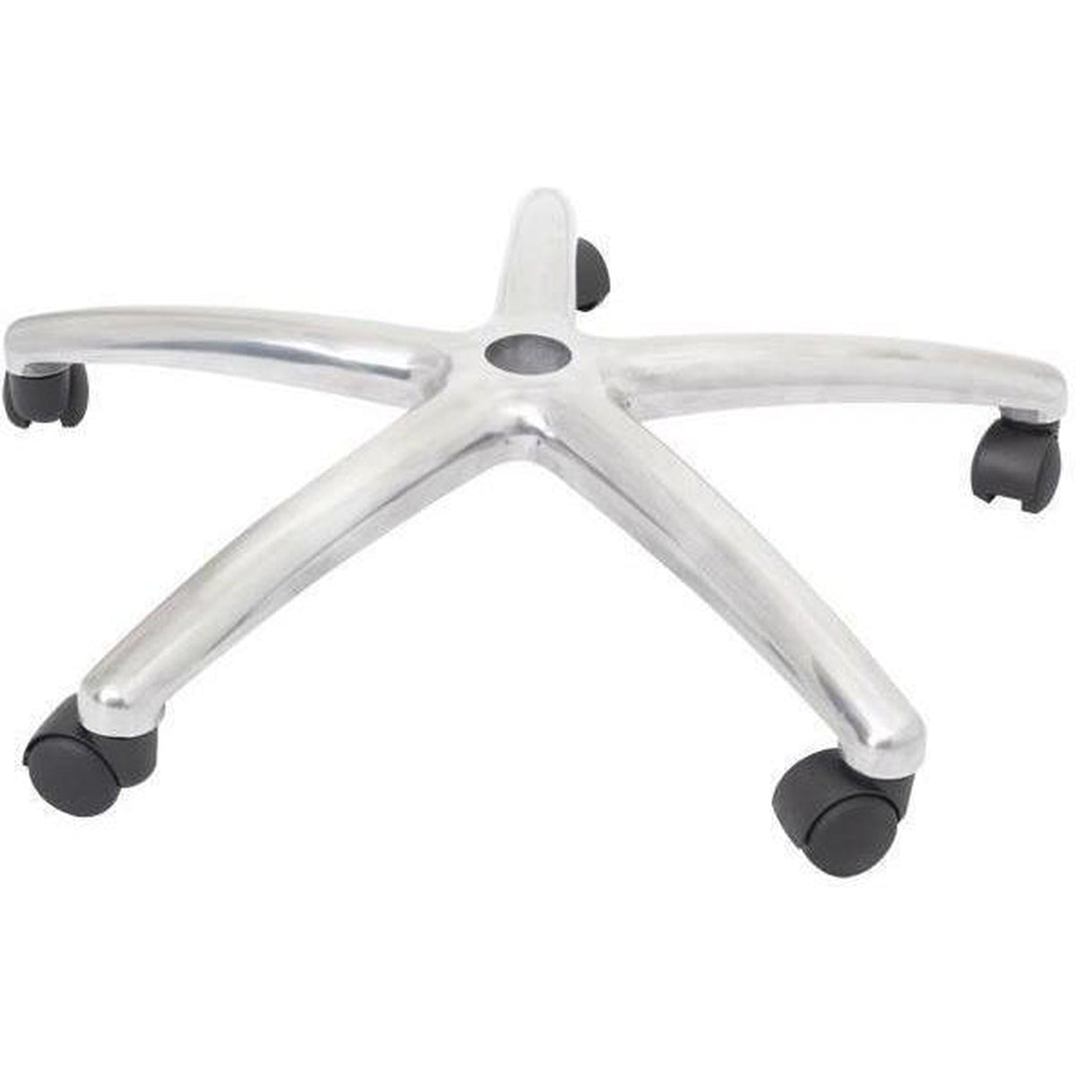 Chrome 5 Star Base With Back Castors