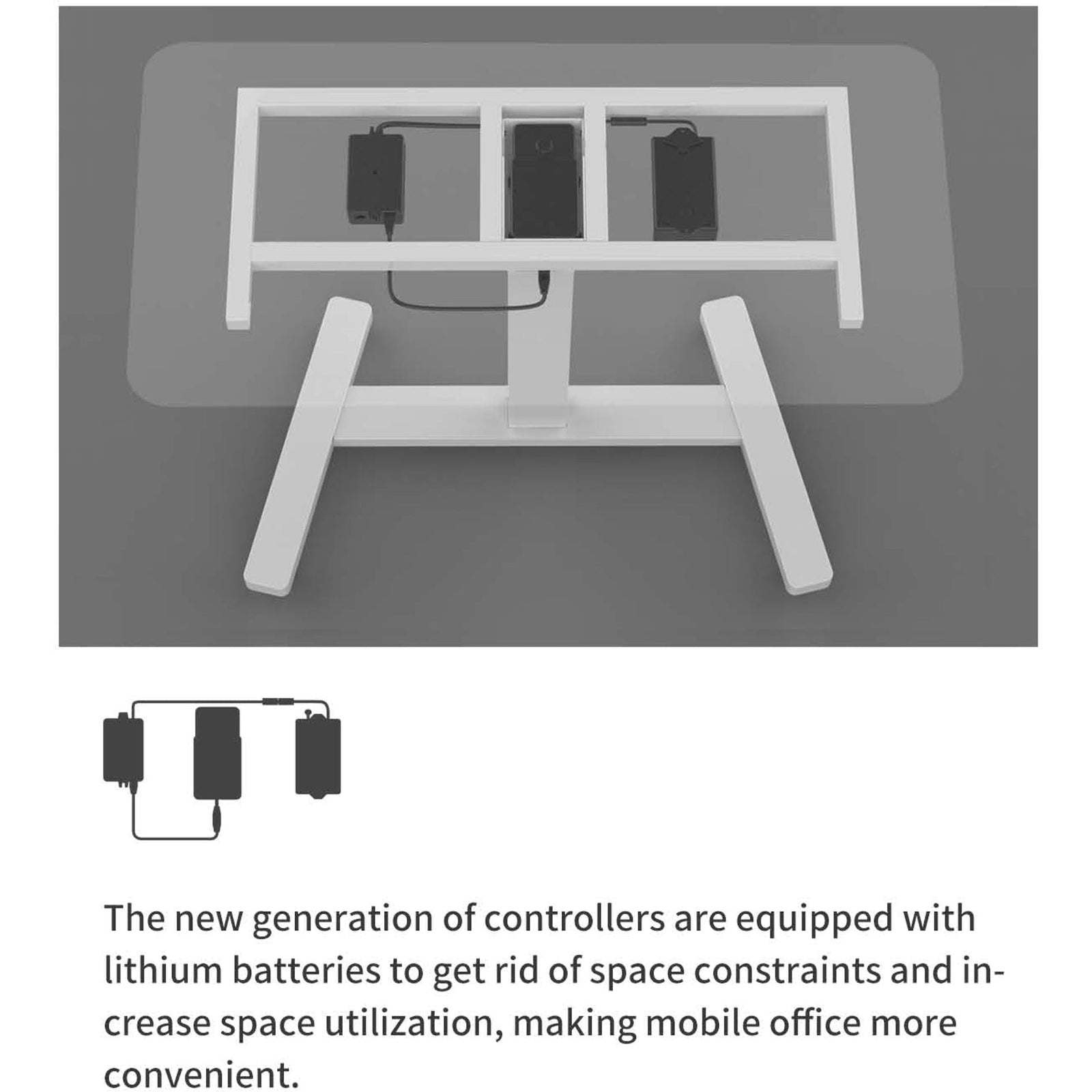 Electric Cordless , Sit to Stand Desk, Rechargeable Battery Mobile ...