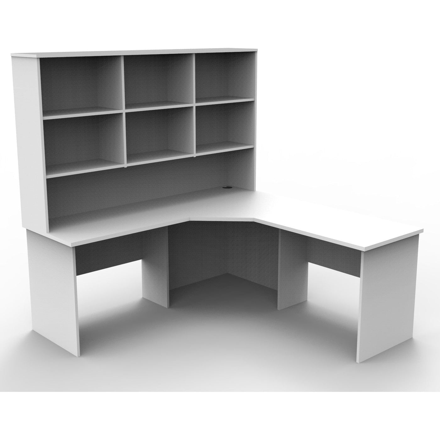 Corner Office Desk - Rapid Worker Corner Workstation with Hutch