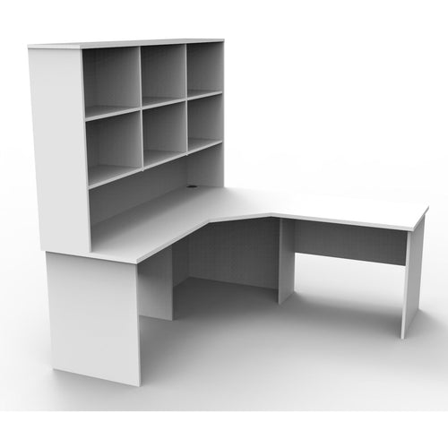 Corner Office Desk - Rapid Worker Corner Workstation with Hutch