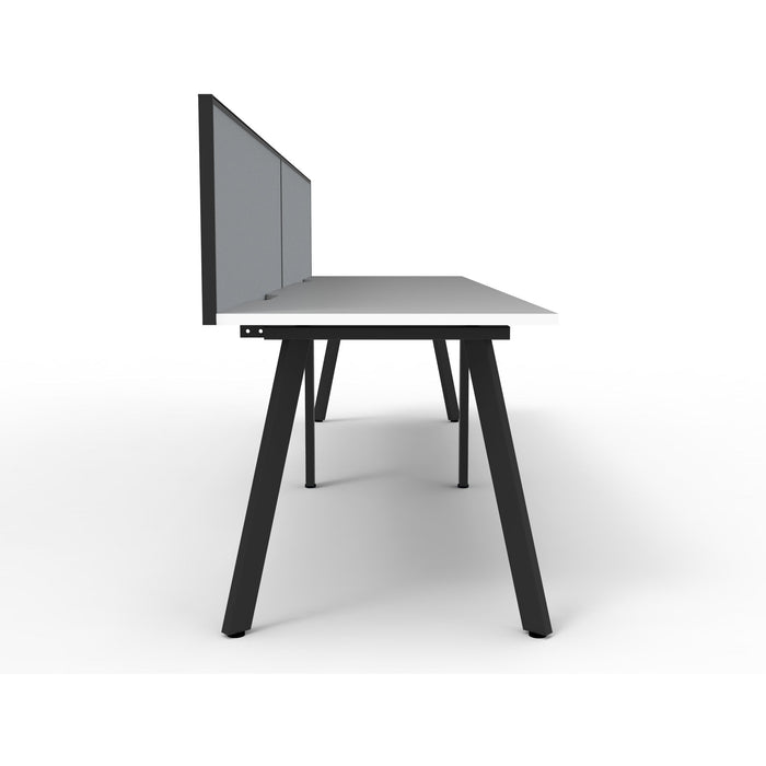 Eternity 2 Person Single Sided Workstation with SHUSH30 Aluminium ...