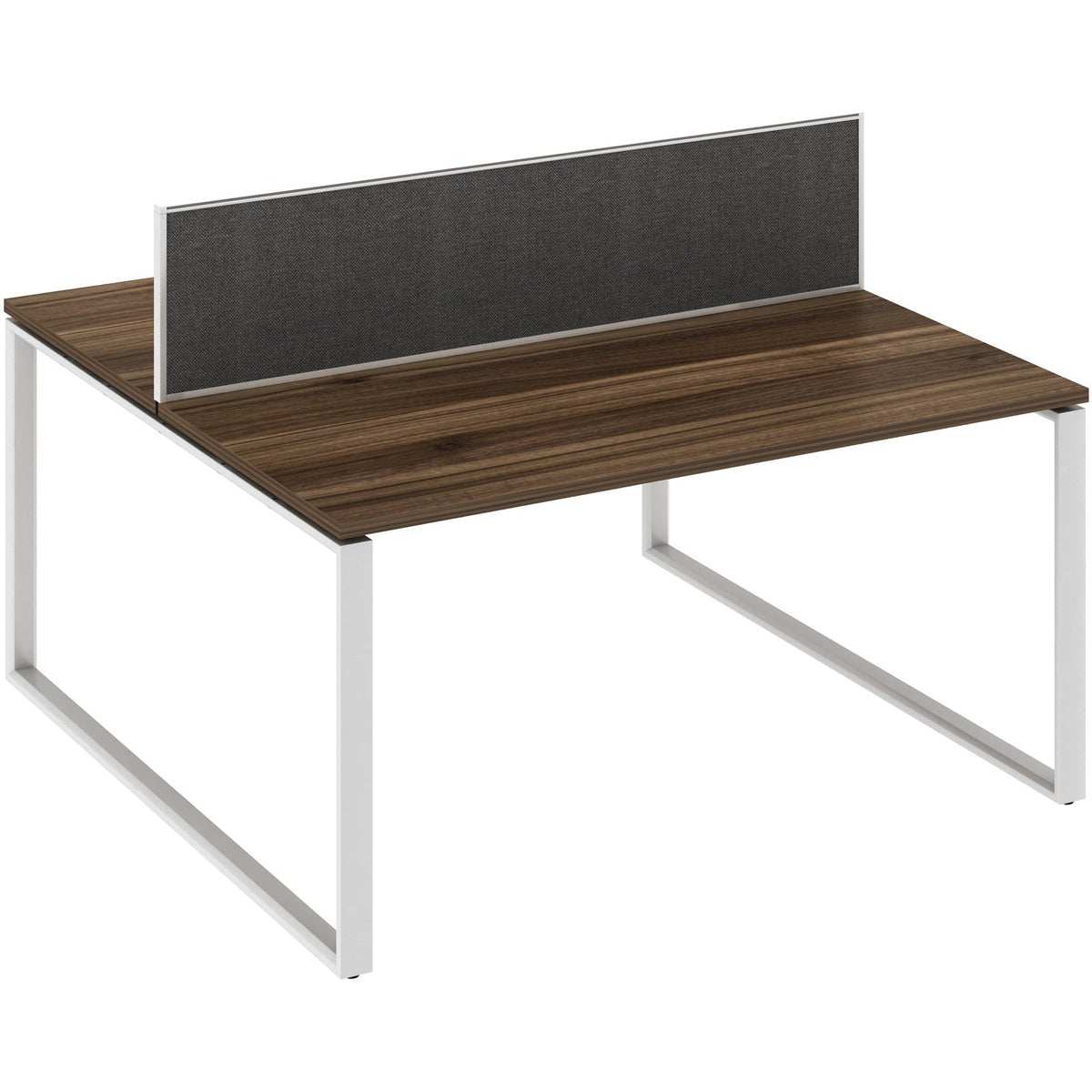 Worksmart 2 Person Double Sided Workstation - Loop Leg - With Screen