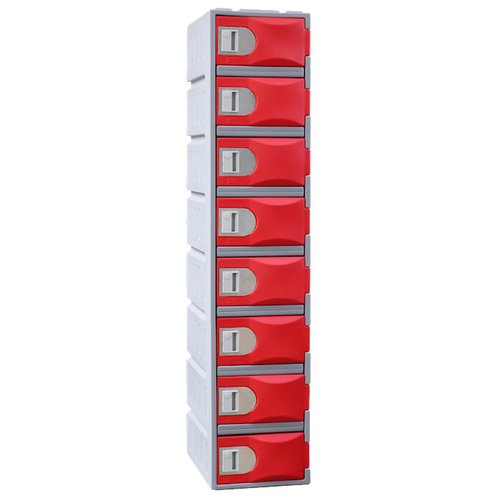 Steelco Heavy Duty Plastic Lockers 8 Tiers Full Height