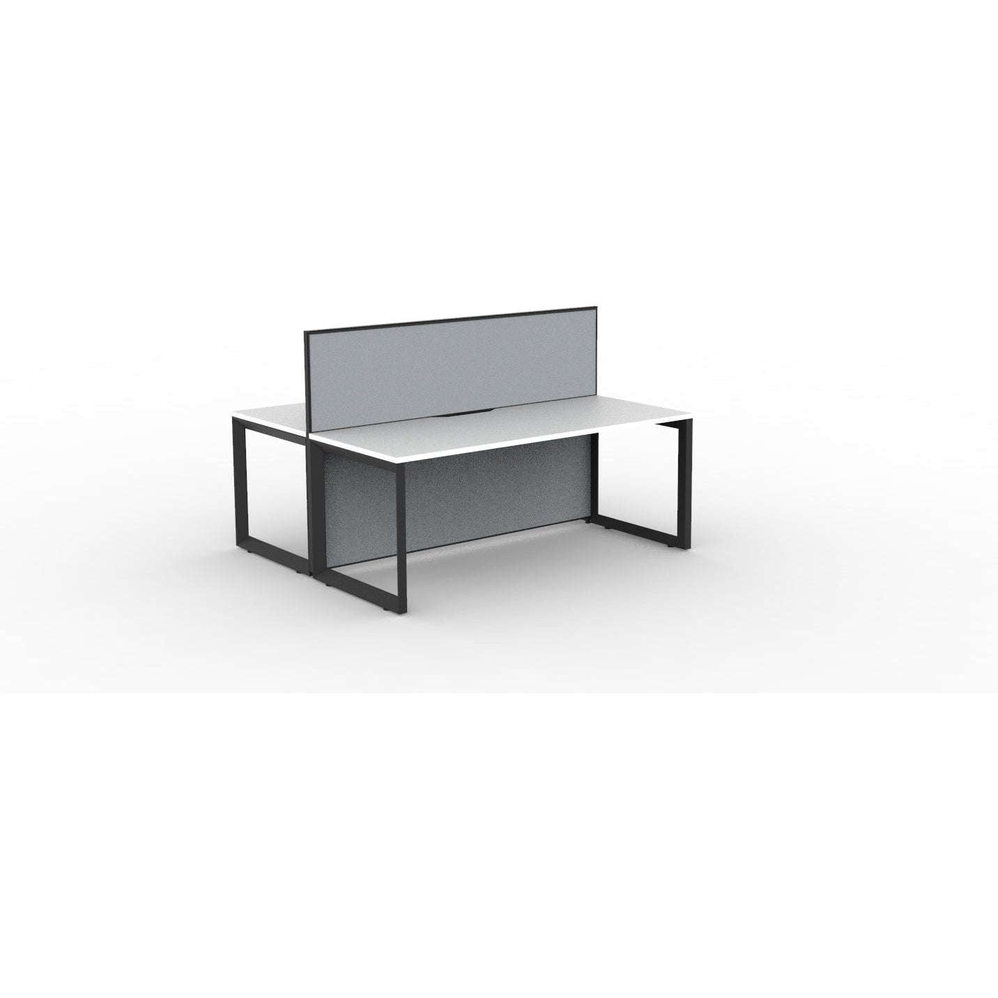 SHUSH30 Double Sided Workstation - 2 Person - Loop Leg - White | Office ...