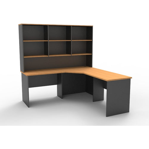 Corner Office Desk - Rapid Worker Corner Workstation with Hutch