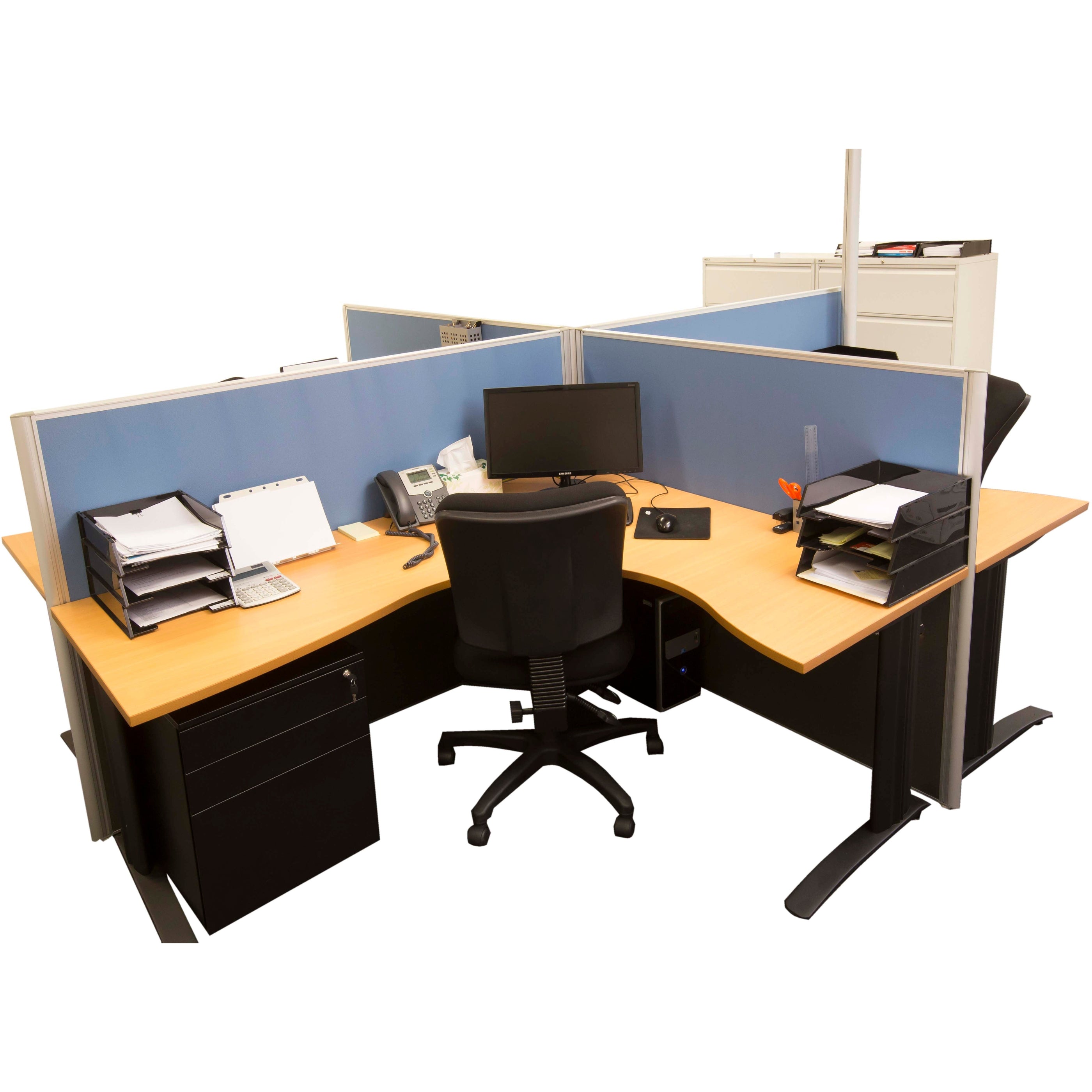 Rapid Span Corner Office Workstation Desk Beech