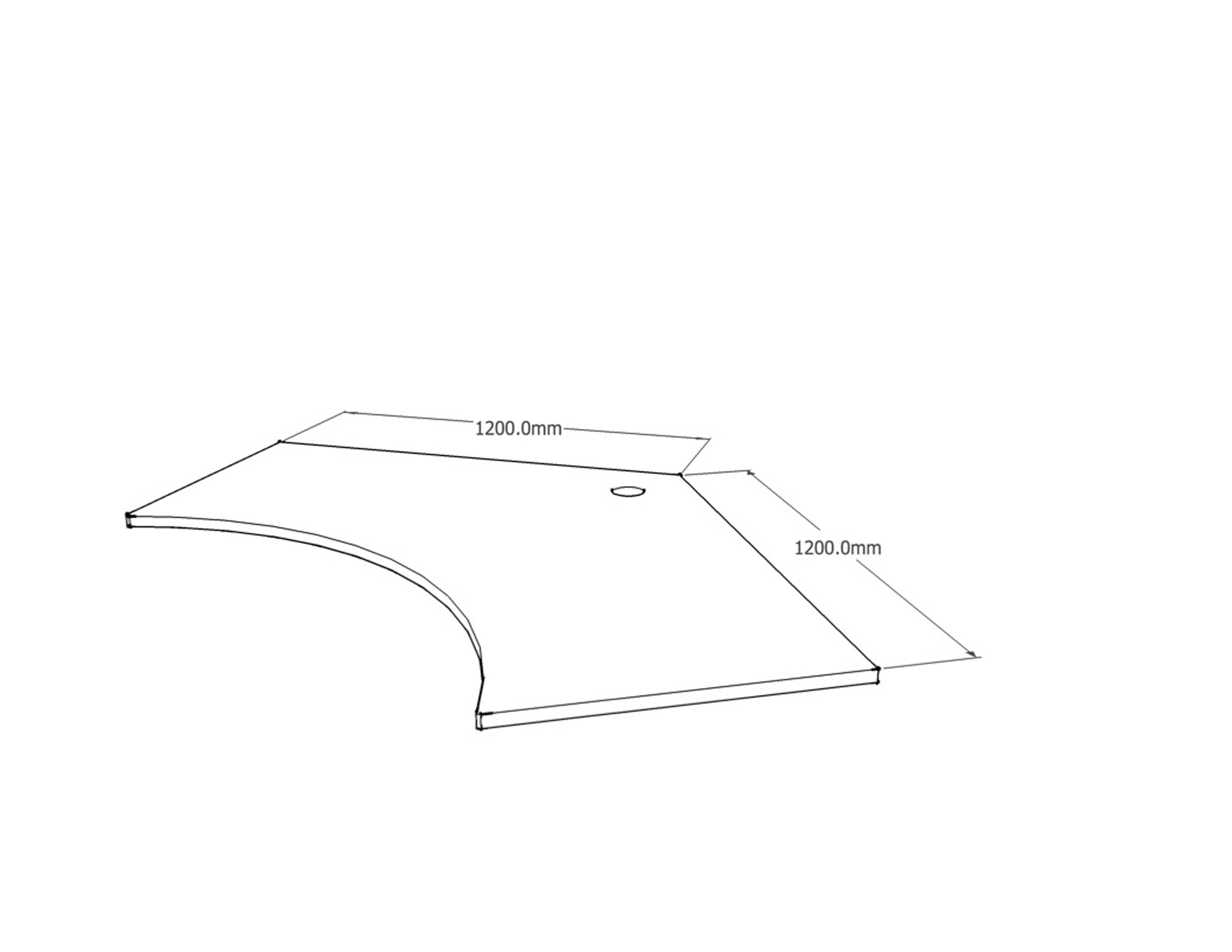 120° Degree 6 Person Pod Workstation Rapid Screen