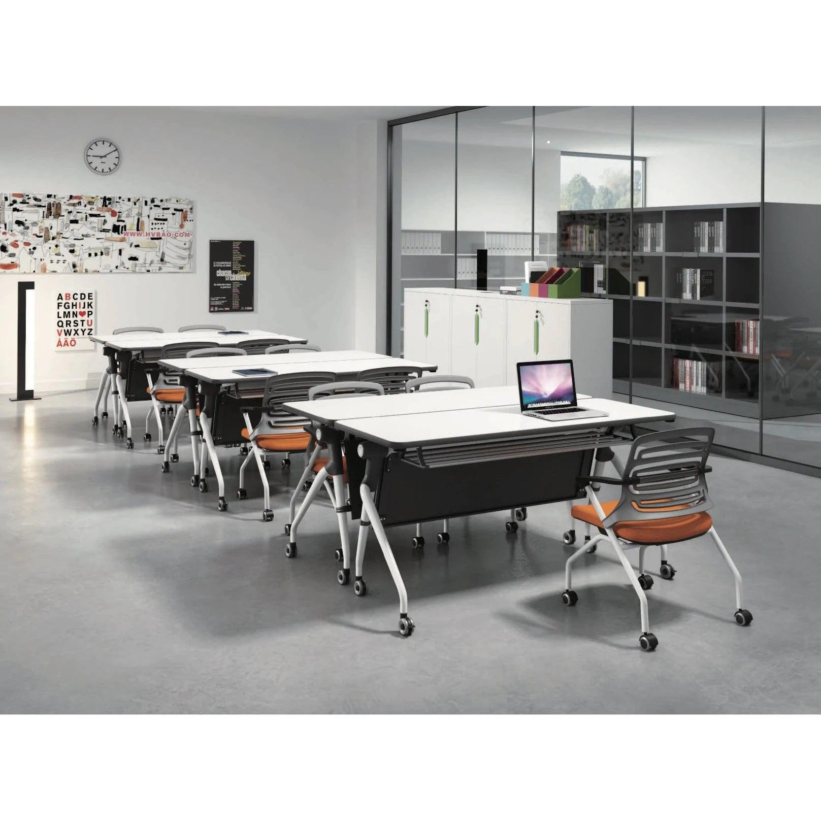 Syncline Folding Desks with Modesty Panel